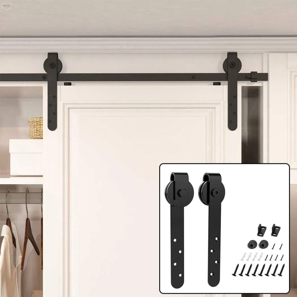 MXBEAUTY Barn Door System Slide Kit, Smooth Silent Sliding Barn Door ...
