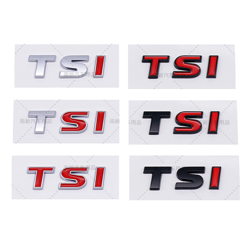 3D ABS TSI Letters Emblem Car Sticker Auto Rear Trunk Fender Side ...
