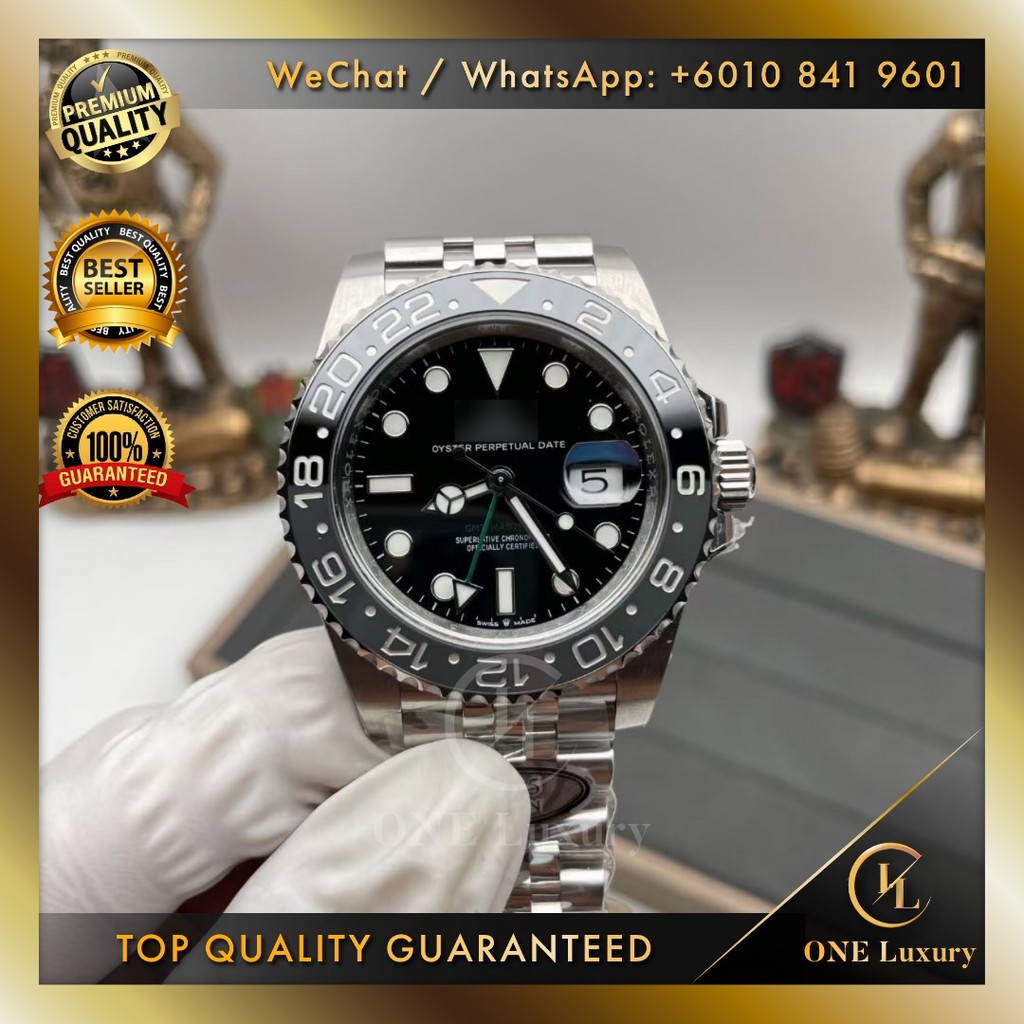 🔥SWISS TOP QUALITY🔥 GMT MASTER II BLACK GREY BEZEL "BRUCE WAYNE" ON ...