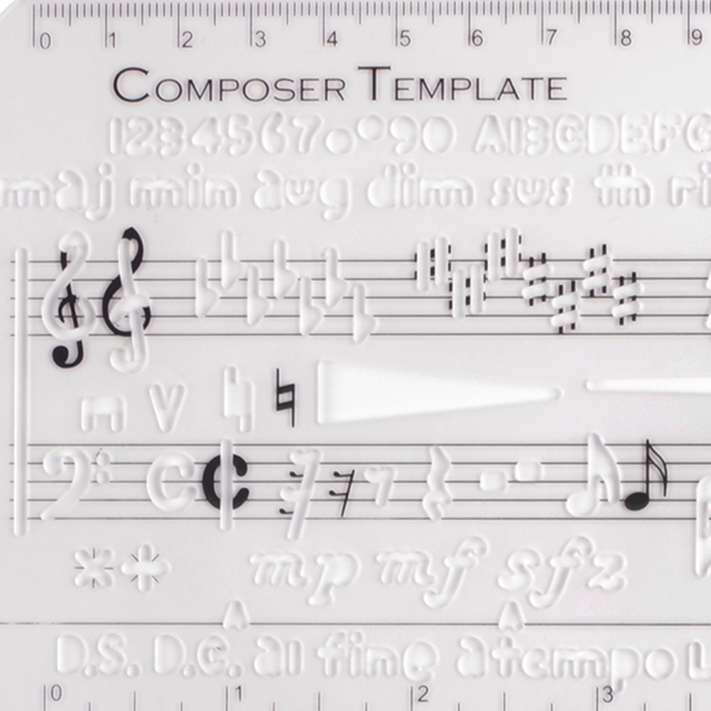 Composing Template Stencil Composer Number Symbols Notation Manuscript ...