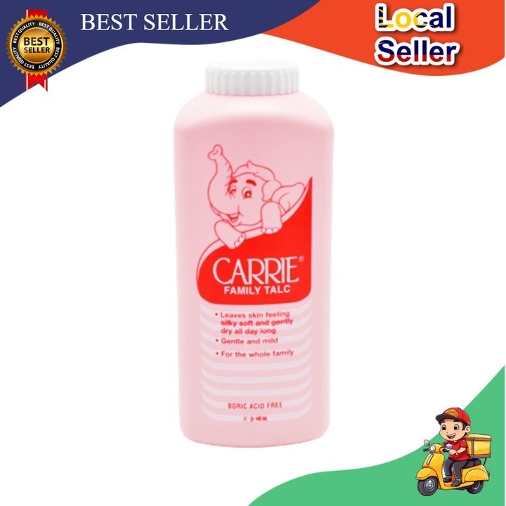Bedak Talkum, Bedak Bayi, Bedak Baby Carrie Family Talcum Powder (75G ...