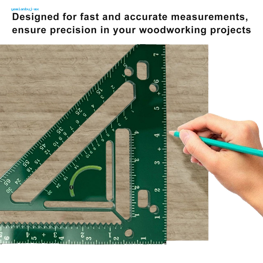 yemianbuj Rotating Rafter Square Tool Triangle Ruler for Woodworking ...