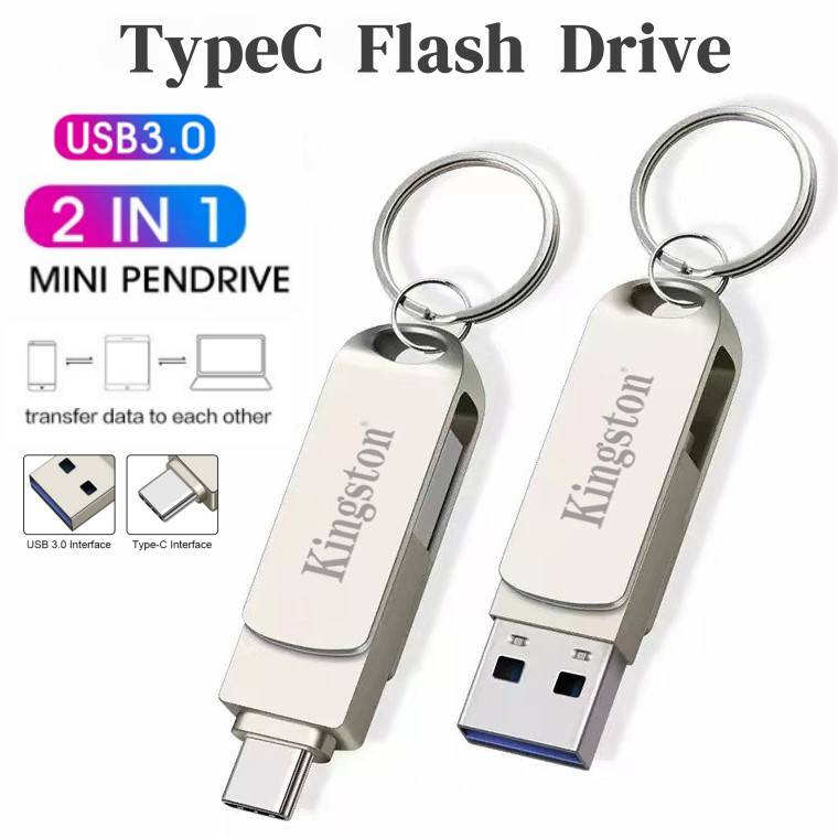 2 in 1 Usb Flash Drive 512GB TypeC Flash Drive 1TB Otg Pendrive For ...