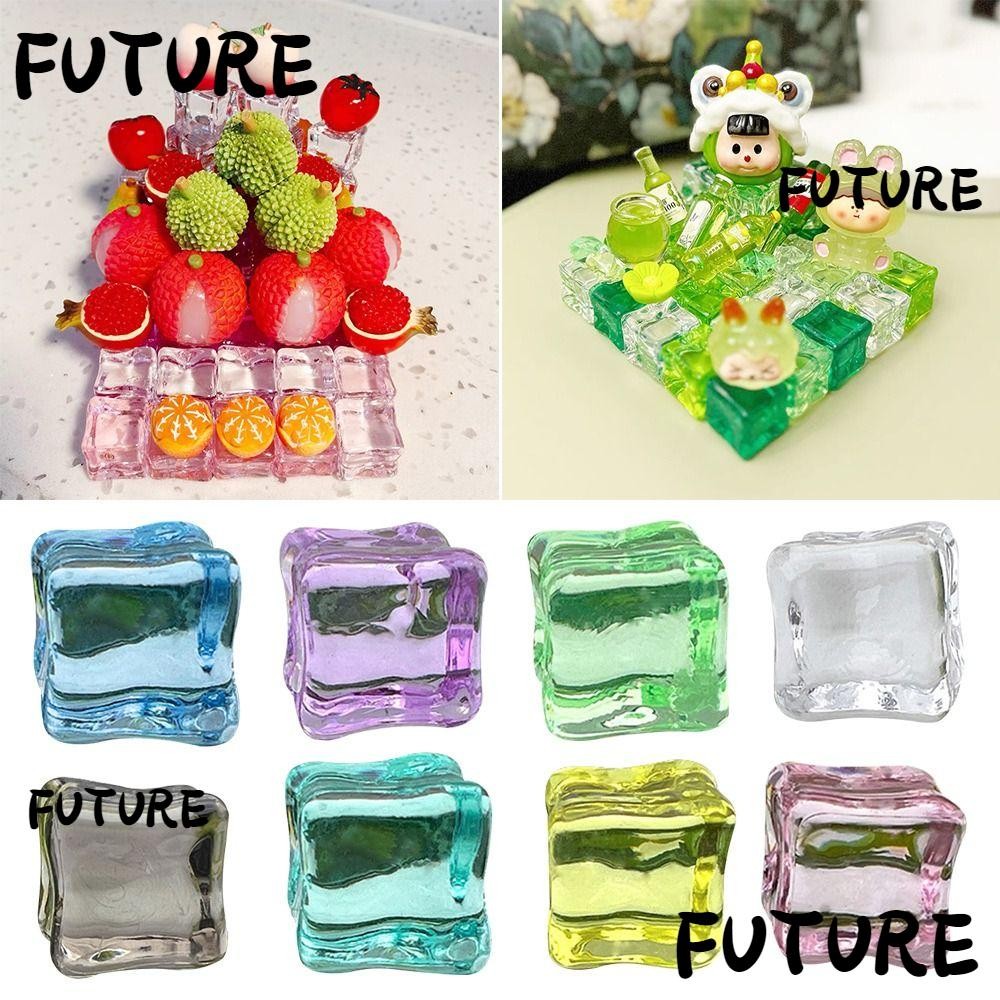 HL-FUTU Photography Props, Acrylic Artificial Fake Ice Cubes, Mini DIY ...