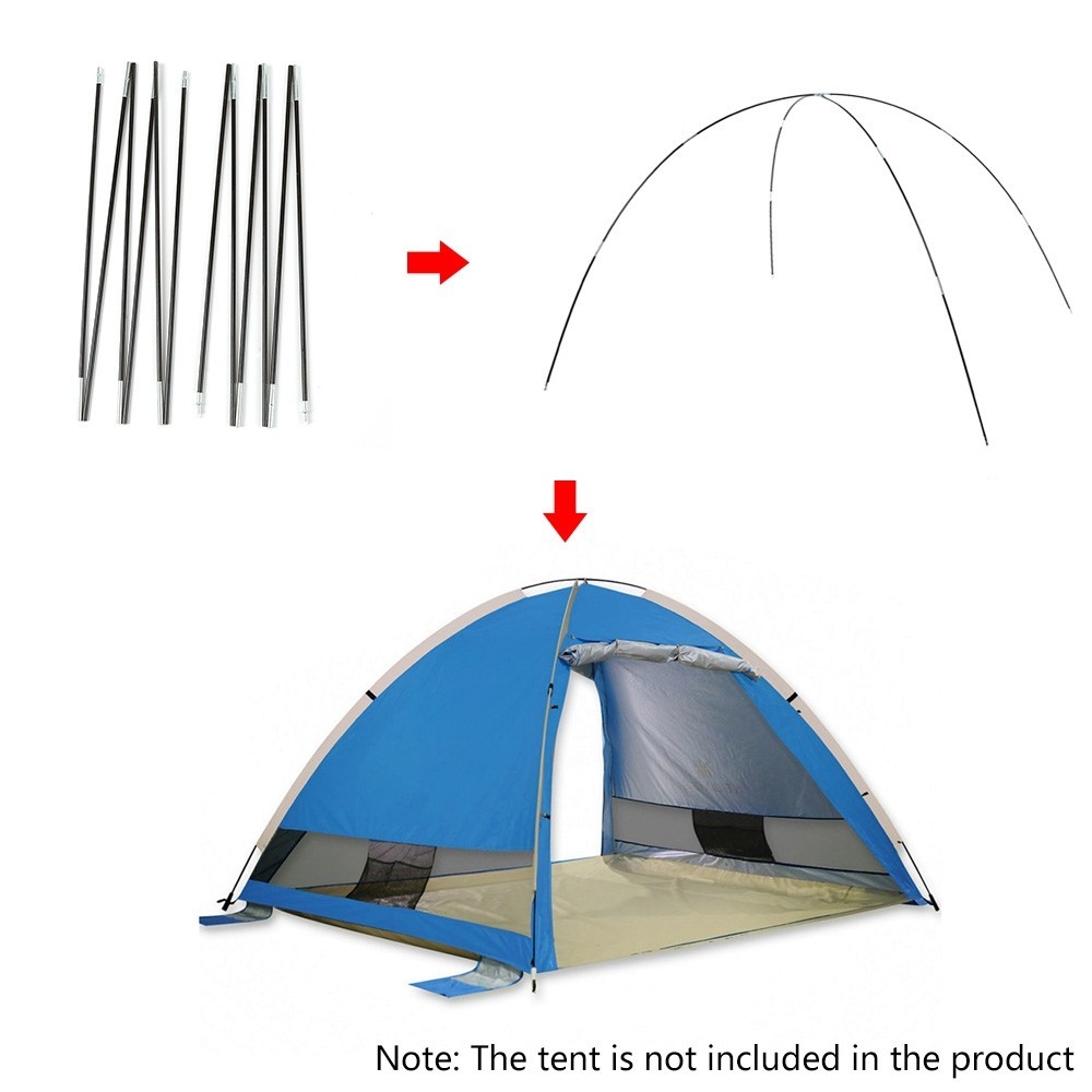 Tent Rod 1Pair Fiberglass Replacement Tent Pole Brand New Camping Tent ...
