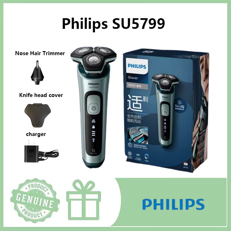 Philips SU5799 electric shaver with floating blade head that can be washed with water and ...