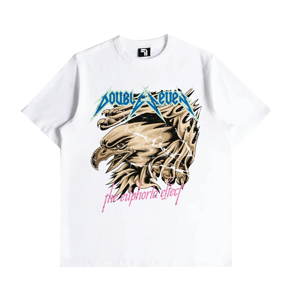 Double 7 Eagle Graphic Tee (White) | Shopee Malaysia