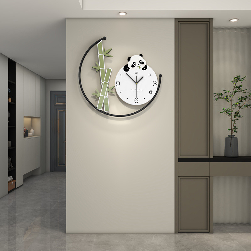 Creative Panda Wall Clock for Living Room Home Dining Room Decoration ...
