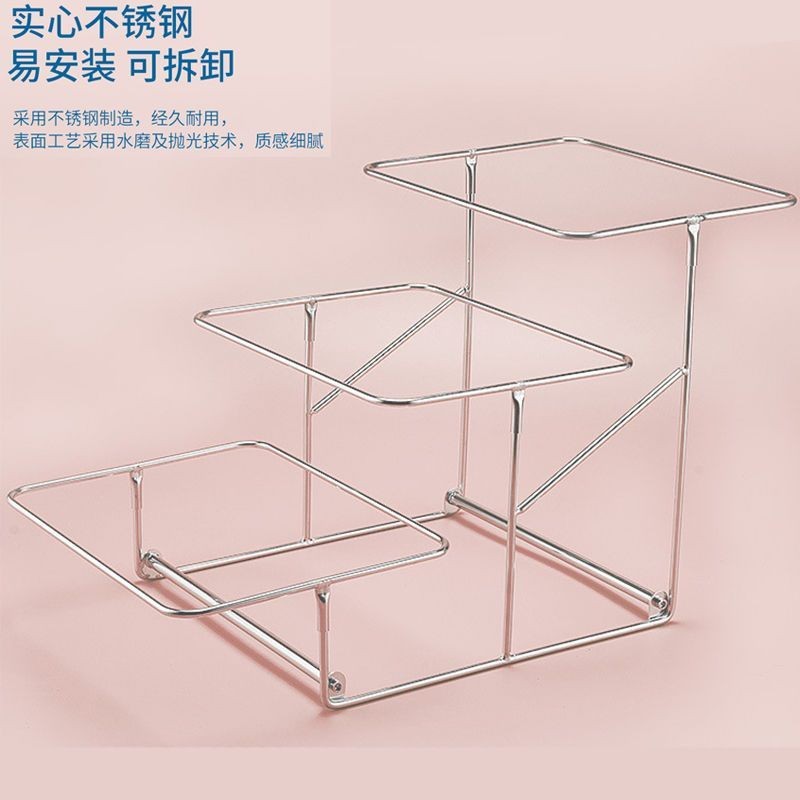 Buffet Display Stand Stainless Steel Three-Tier Snack Stand Multi-Tier ...