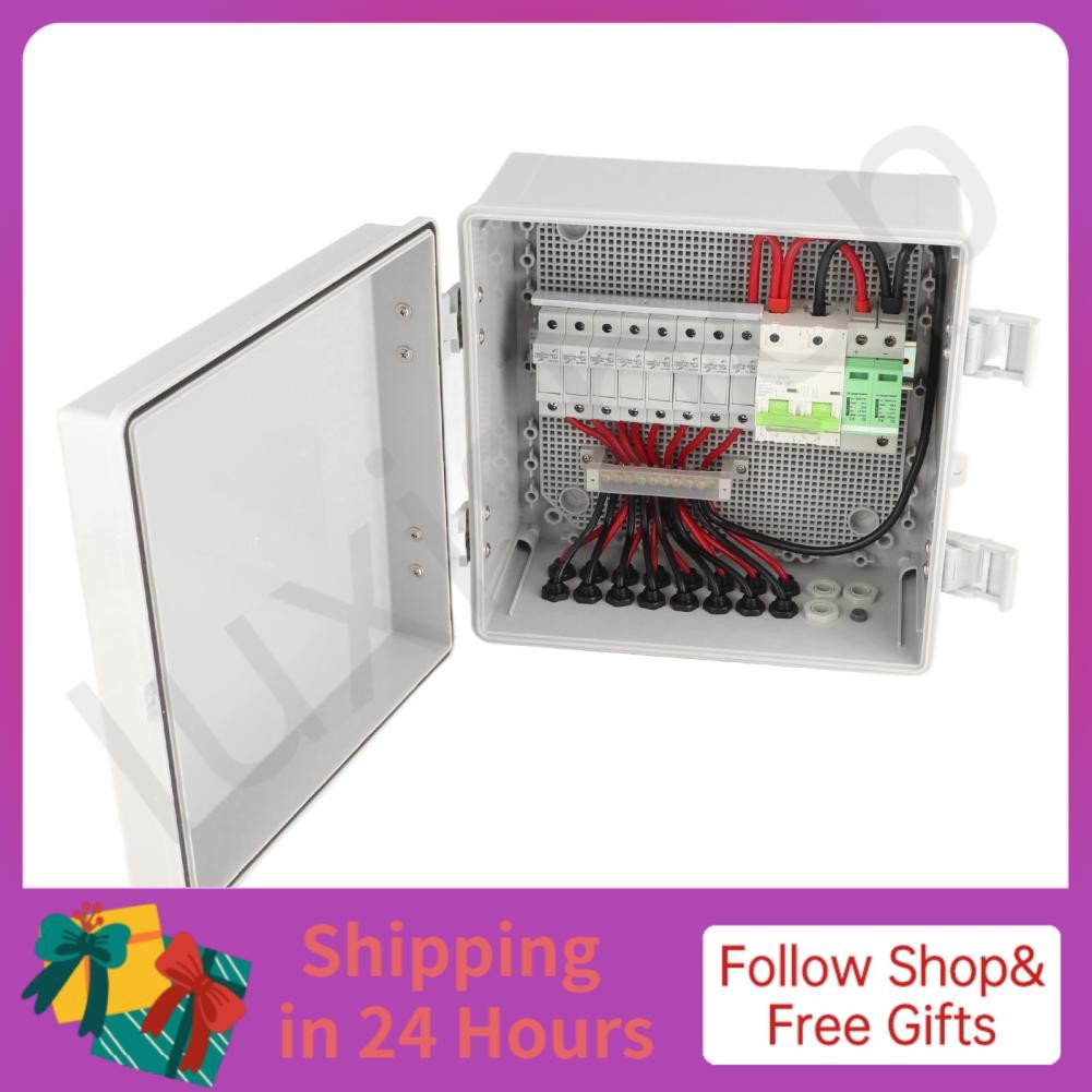 Iuxishop 8 String PV Combiner Box Photovoltaic Electric IP65 DC Breaker ...