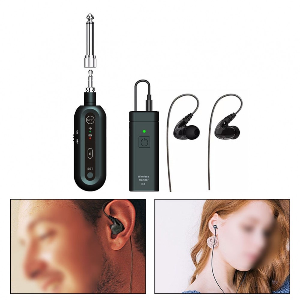 In Ear UHF Wireless Monitor System with Easy Setup and 164ft Range for ...