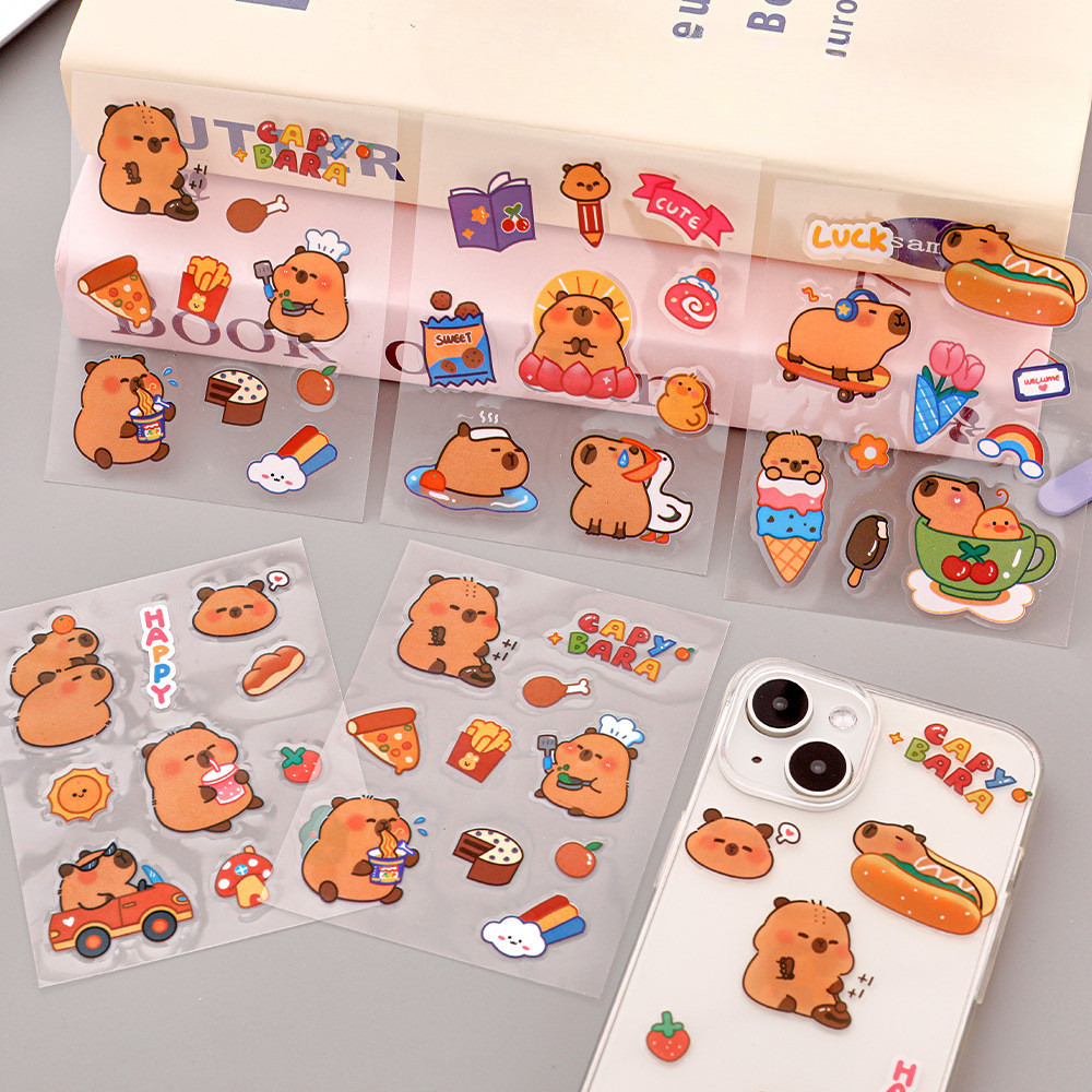 Kapibara Stickers Cute Handbook pet Stickers Children's Decorative ...