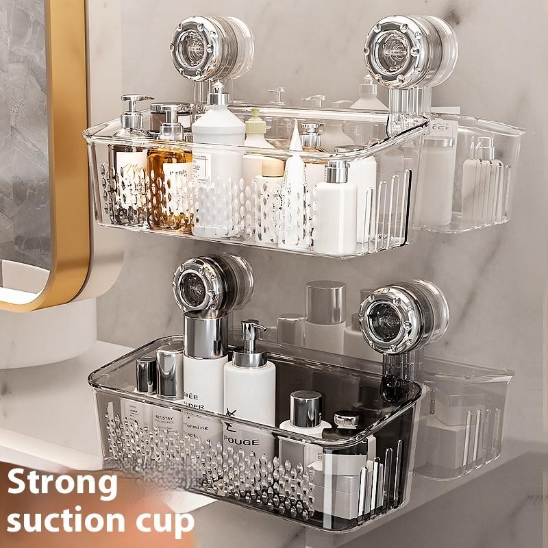 Dinomi Bathroom storage box suction cup rack Suction wall Mounted ...