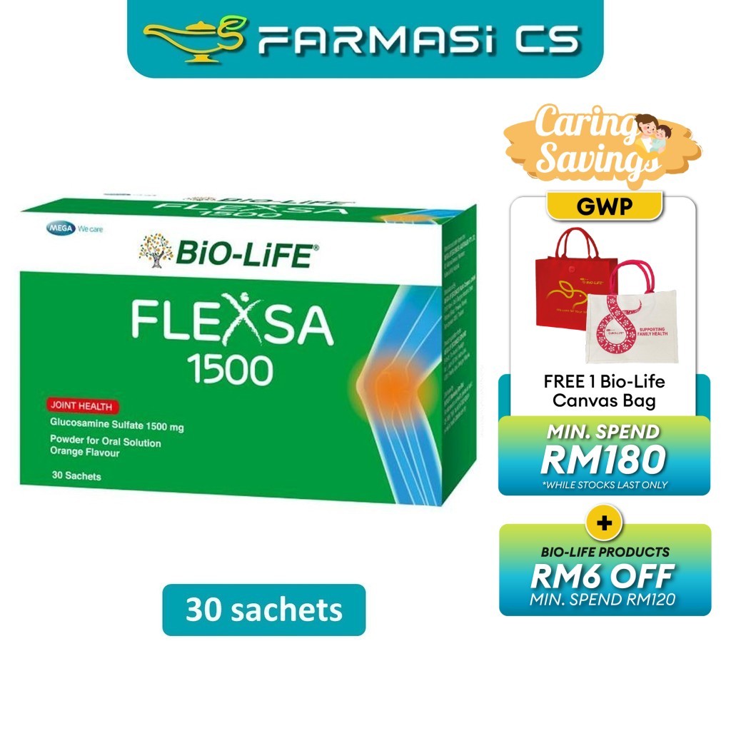 MEGA Bio-Life Flexsa 1500 (Glucosamine sulfate) 30s EXP:03/2026 ...