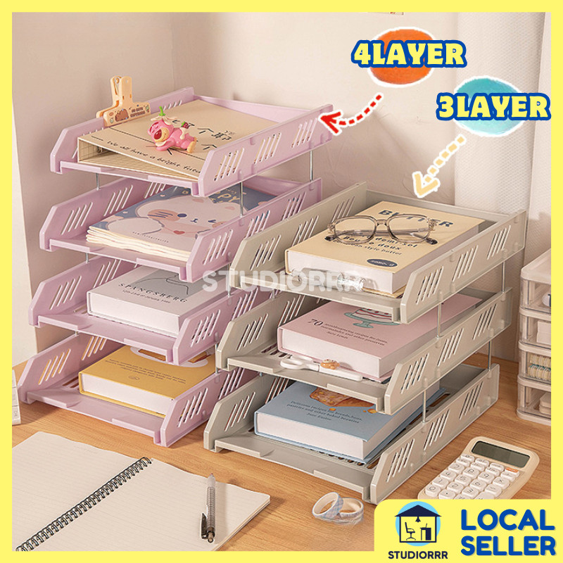 A4 Document Tray 3 Tiers In Out Tray Dulang Dokumen 3 Tingkat Paper ...