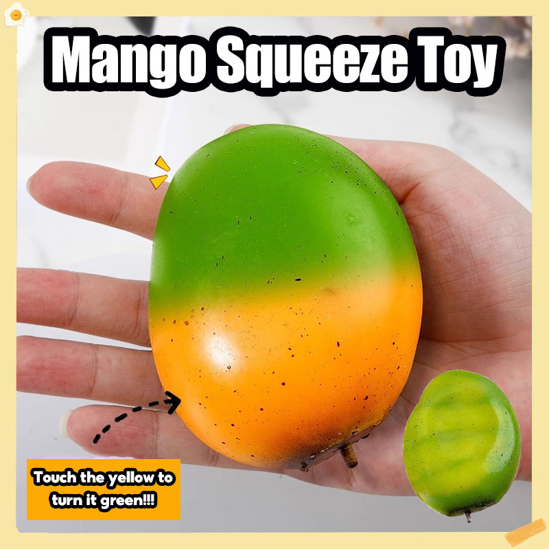 Squeeze Toy Color Changing Mango Pinching Toy Relieve Stress Fidget Toy ...