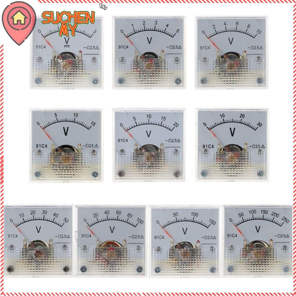 SUCHENMY DC Voltmeter, 91C4-V Pointer Type Analog Panel Meter ...