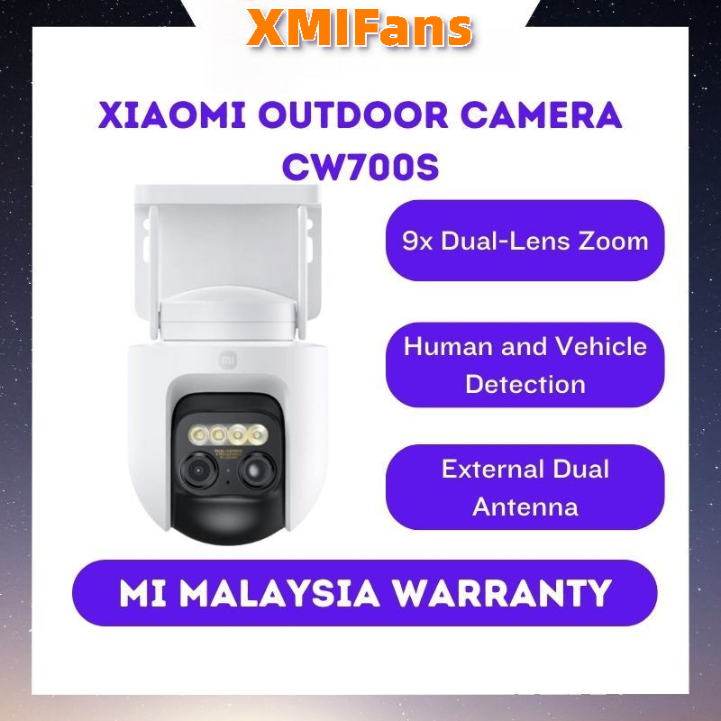 Xiaomi Outdoor Camera CW700S | 4MP 2.5K Ultra-HD Quality | 9x Dual-Lens ...