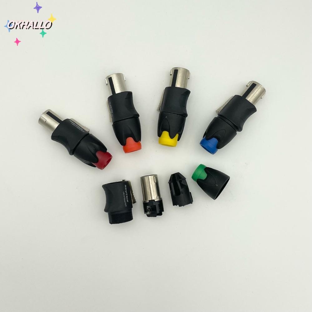 OKHALLO Speaker Plug, Ohmic Plug Metal Four Core Audio Connector ...