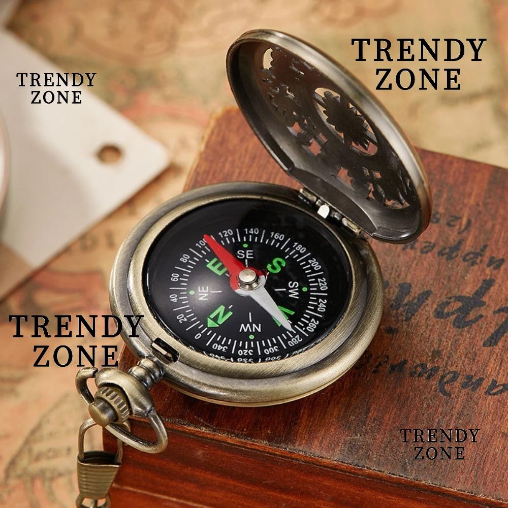 TRENDYZONE Numerals Quartz Pocket Watch, Alloy Glass Compass Pocket ...