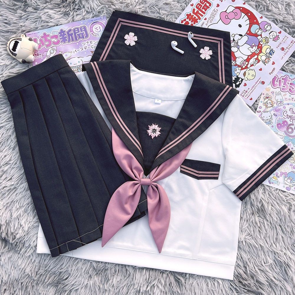 Nara Sakura Cat Greasy jk Club Sailor Suit jk Uniform Preppy Style ...