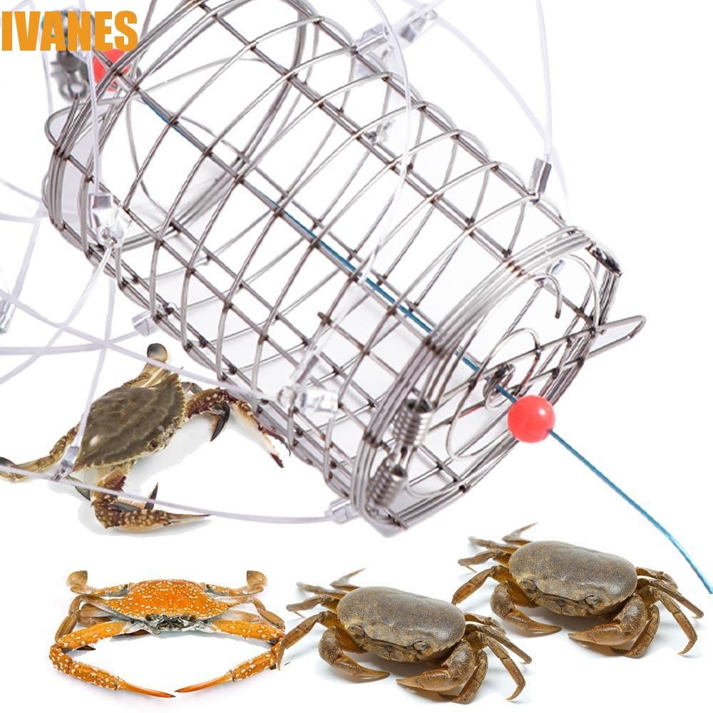 IVANES Crab Catching Tool, Lure Trap Fish Cage 8 Laps Crab Fishing ...
