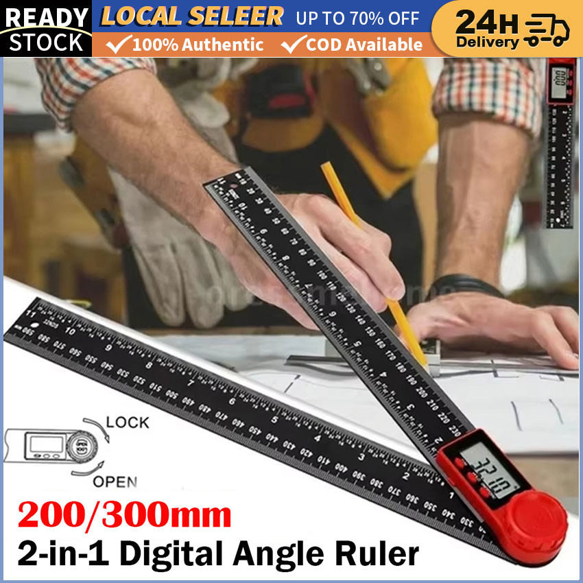Plastic Goniometer 2in1 360° Digital Angle Finder Protractor 20/30cm ...
