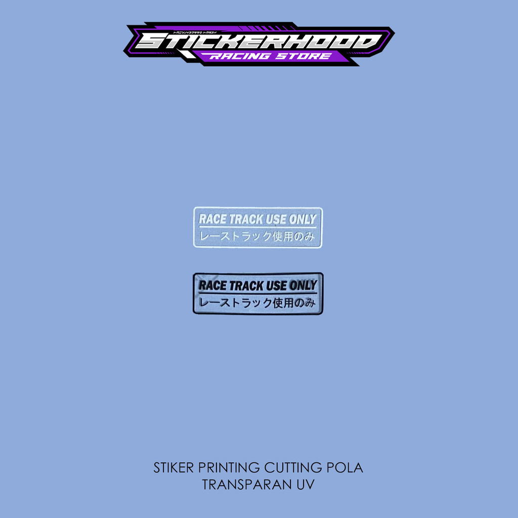 Race TRACK USE ONLY TRANSPARENT CLEAR STICKER | Shopee Malaysia