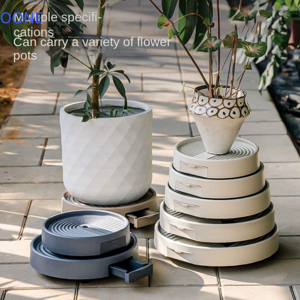 OONE Rolling Plant Tray, Universal Wheel Round Movable Plant Stand ...