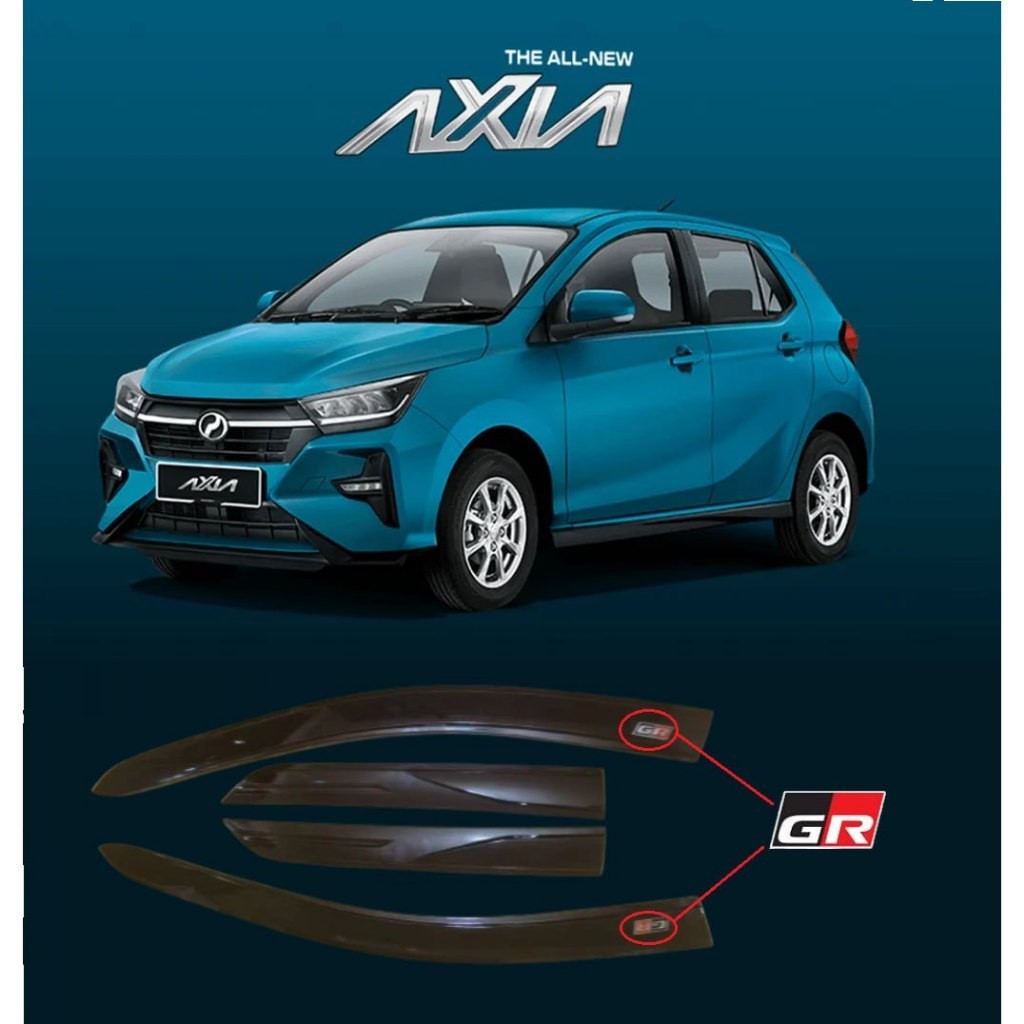 (4 PCS) Air Press PERODUA Axia 2023 GR Window Door Visor / GR Sport ...