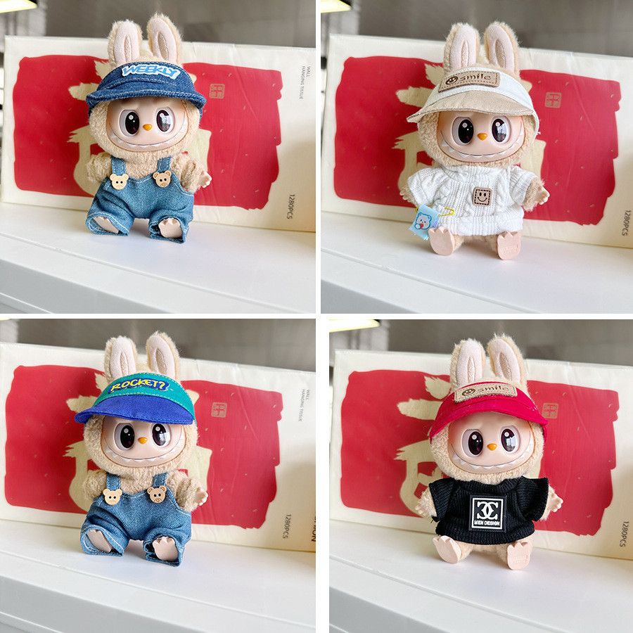 (Only clothes)) LABUBU doll wearing first and second generation blind ...