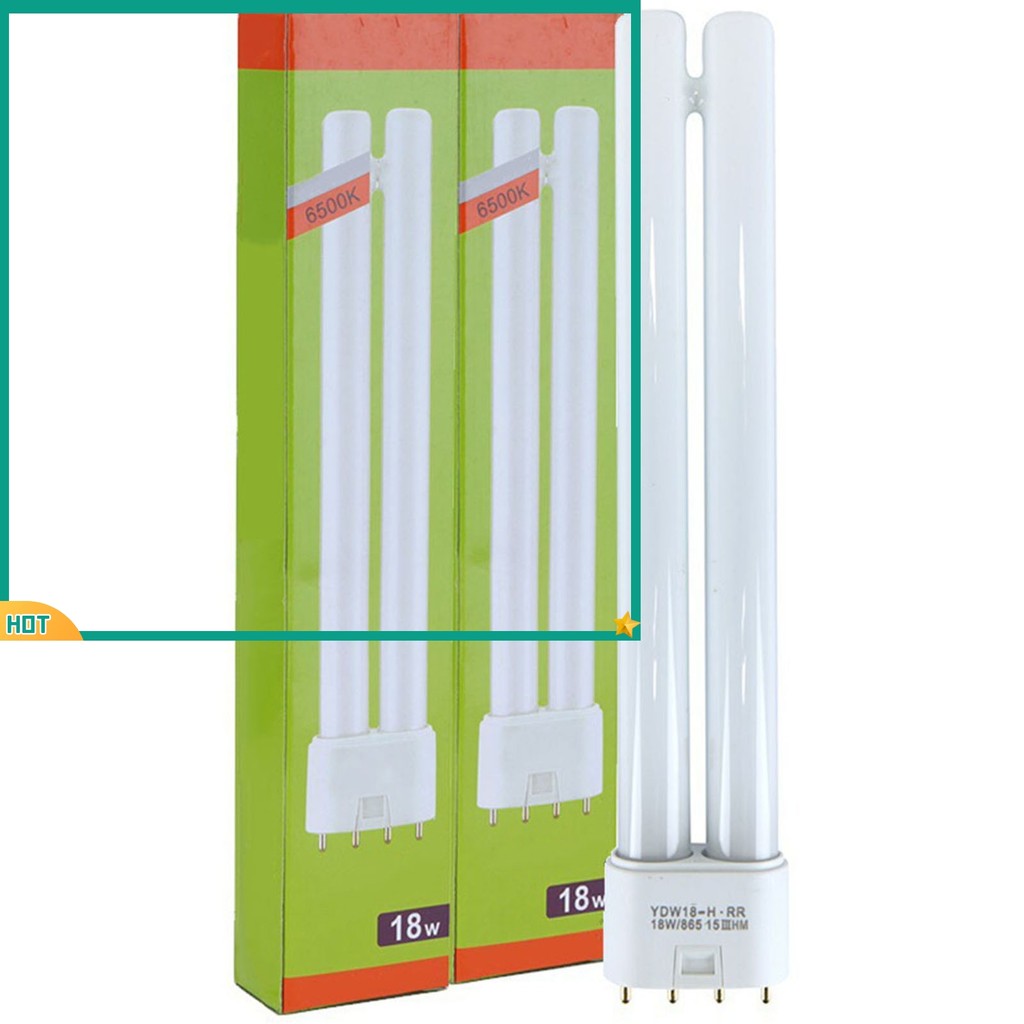 Compact Fluorescent Light Bulbs 6500 White Light 3 Color H tube Lamp ...