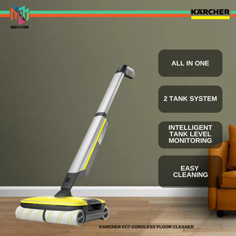 Karcher FC 7 Cordless Hard Floor Cleaner, Wet and Dry 45 Minutes FC7 ...