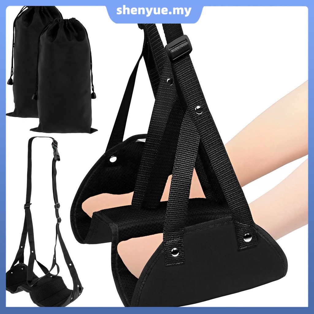 2 Pack Airplane Foot Rest Travel Footrest with Memory Foam Adjustable ...