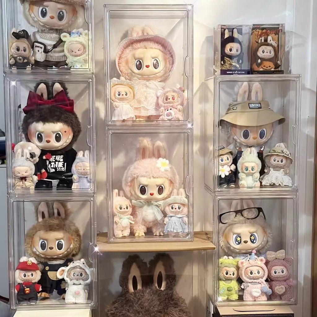Labubu Display Box labubu Sitting Party Anti-dust Cover Bubble Mart ...