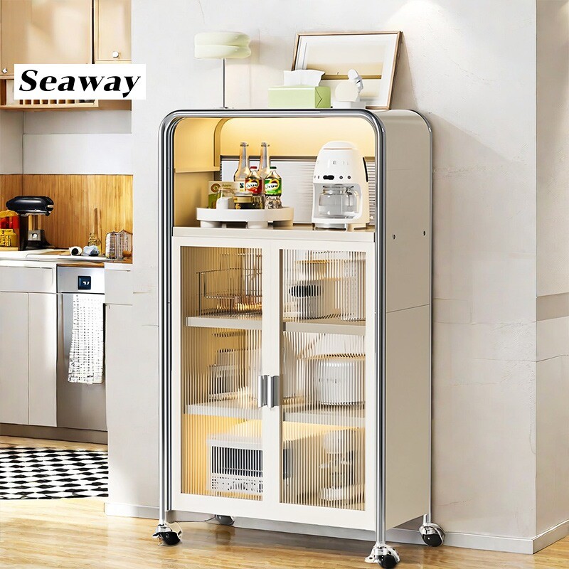 Seaway 2/3 Layers Kitchen Storage Cabinet Rustproof Dish and Bowl Storage Cabinet Pot Storage ...