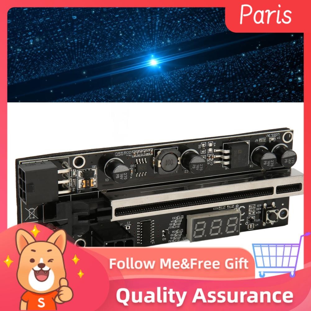 Superparis Pcie Riser Adapter Card Temperature Sensor Overcurrent Protection Mining 1x To 16x