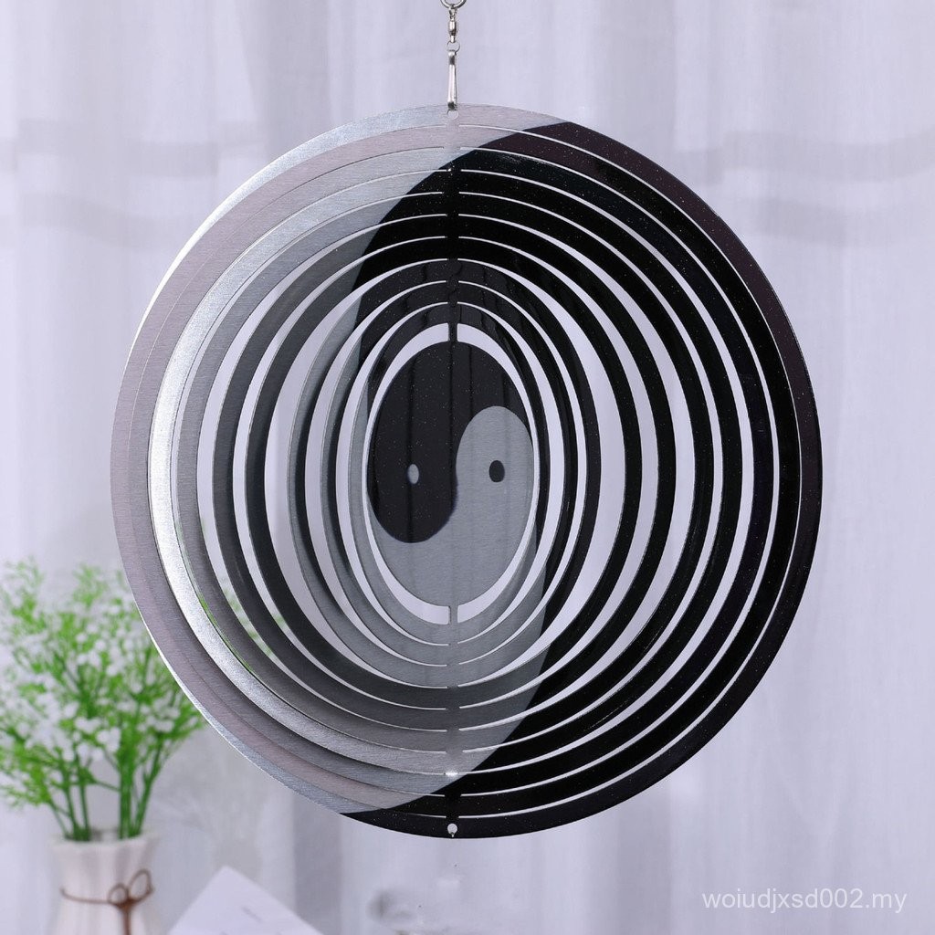 Nordic 3D angin mandala lonceng angin reflektif lonceng angin pusingan ...