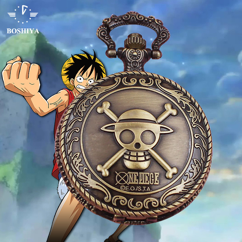 Produk premium pilihan # One Piece jam poket Pirate King cahaya malam ...