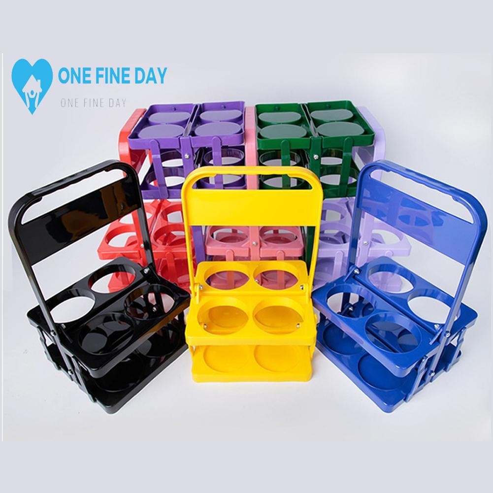 Four-bottle Plastic Folding Wine Rack Beer Basket Portable Cocktail ...
