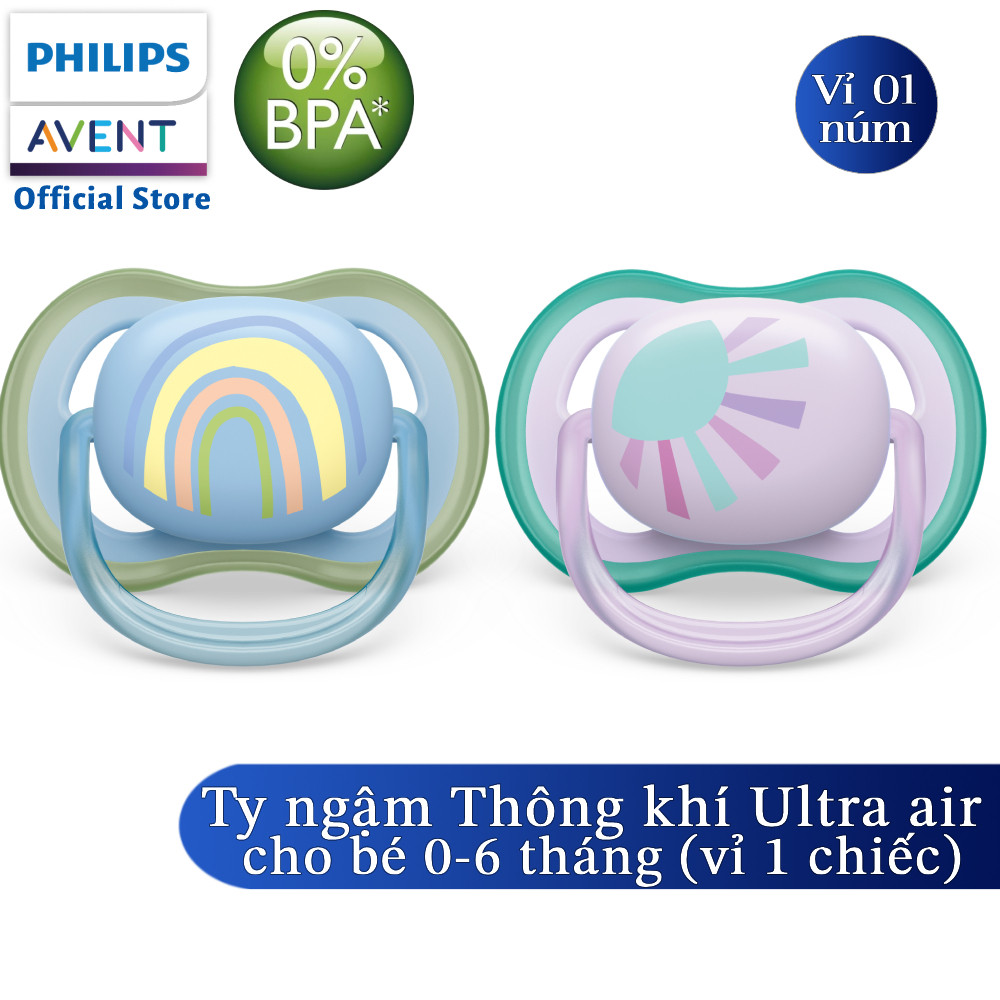 [New Model] AVENT ULTRA AIR Ventilated Pacifier for Babies from 0 to 6 ...