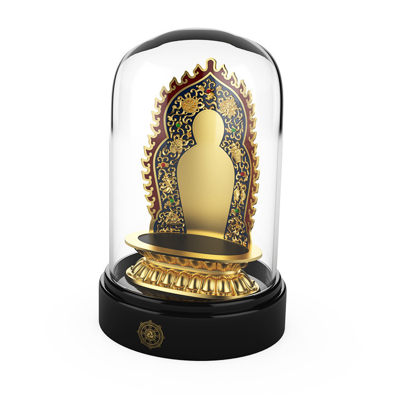 Official Thangka Display Stand Storage Box Gold Colorful Eight Treasure ...