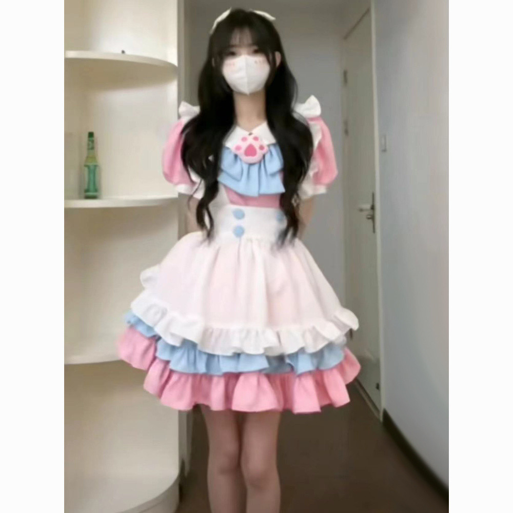 Cat Maid Costume Cos, Pink Sweet Lolita Cosplay Maid Uniform, Two ...