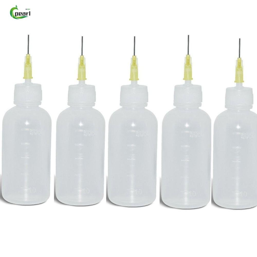 PEARL 5pcs Needle Tip Bottle, 50ml PE+Stainless Steel Liquid Flux ...