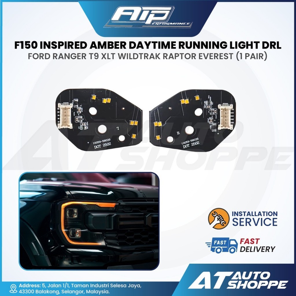 F150 Inspired Amber Daytime Running Light DRL for Ford Ranger T9 XLT ...