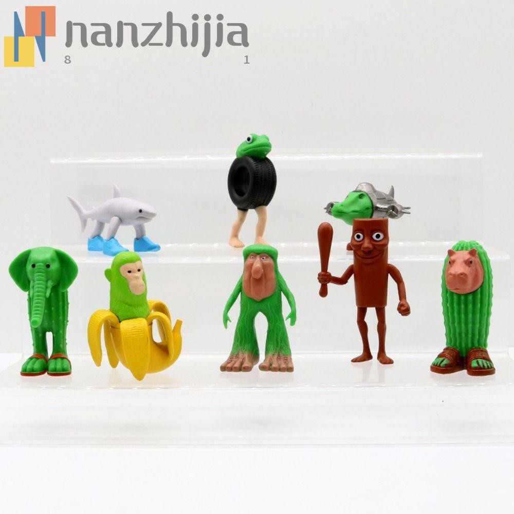 NANZHIJIA 8pcs/set Tung Tung Tung Sahur Figure, Resin Boneca ambalam ...