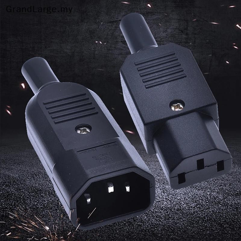GrandLarge.my 16A 250V ck IEC Straight Cable Plug Connector C13 C14 ...