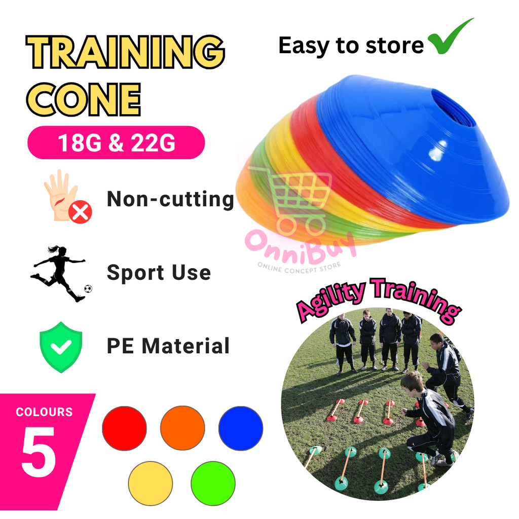 Kon Latihan Bola Sepak 1PCS Soccer Training Cone Sport Agility Cone ...