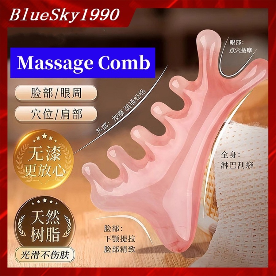 4-in-1 Meridians Massage Comb Head Eye Face Ear Nose Scraping Dredging ...