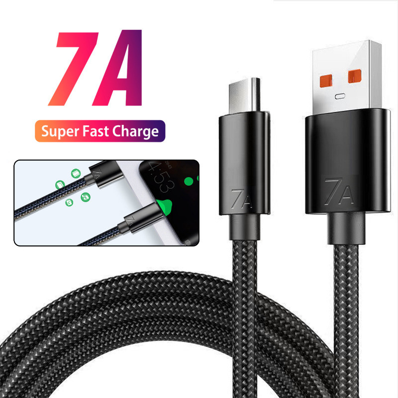 1/2/3Pcs 7A USB-Type-C Super Fast Charging Cable - Efficient Data ...